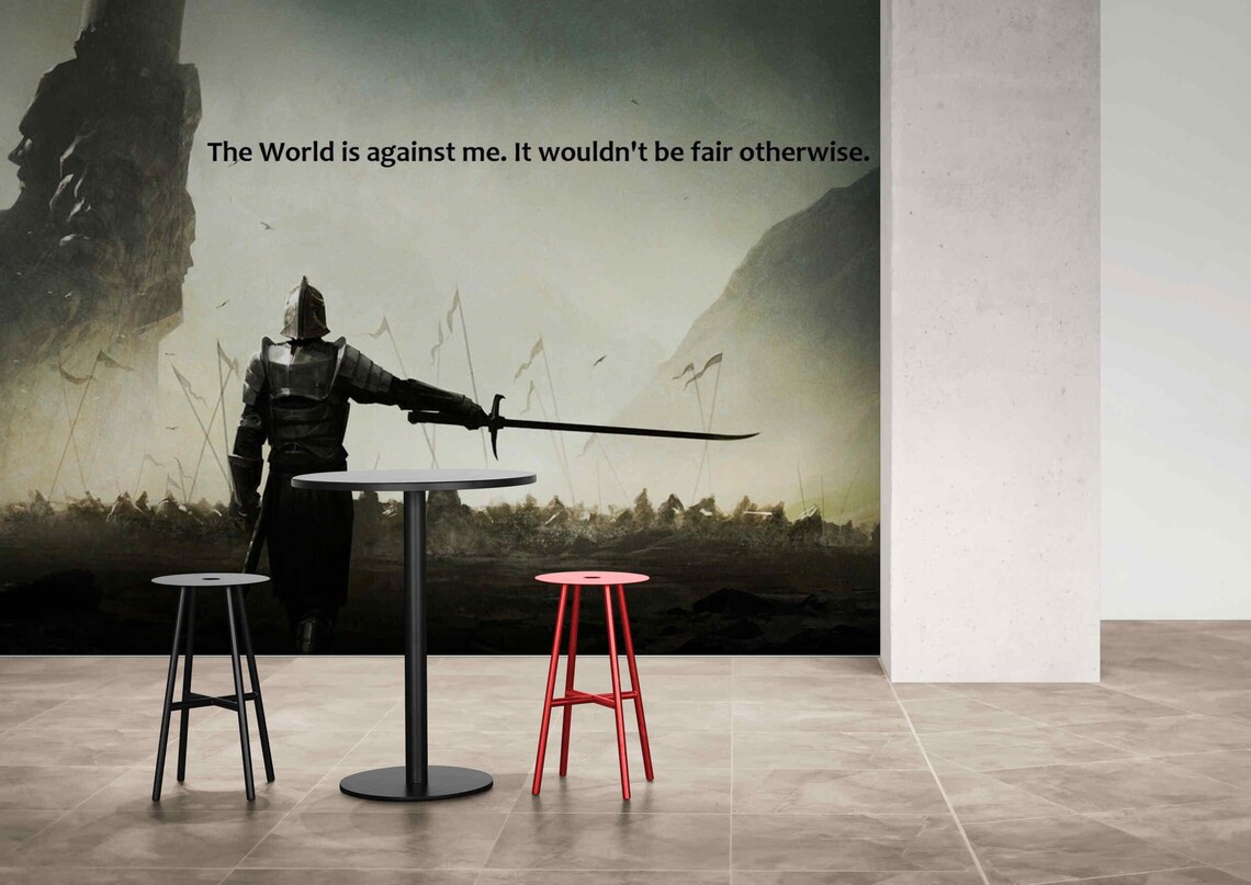 Epic Warrior Battle Mural – Peel and Stick Gaming Wallpaper - Etsy