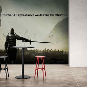 Epic Warrior Battle Mural – Peel and Stick Gaming Wallpaper - Etsy