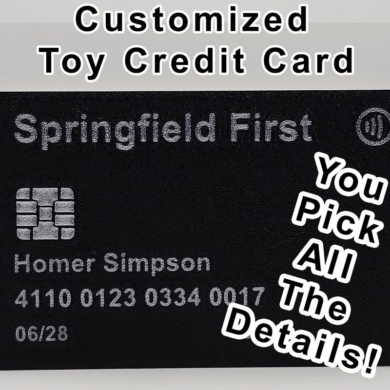 Fake Credit Card for Toy - Etsy Australia