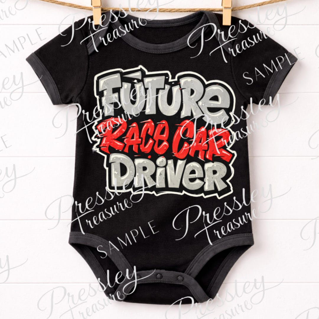 Future Race Car Driver Baby Onesie, Motorsport Fan Gift (digital ...