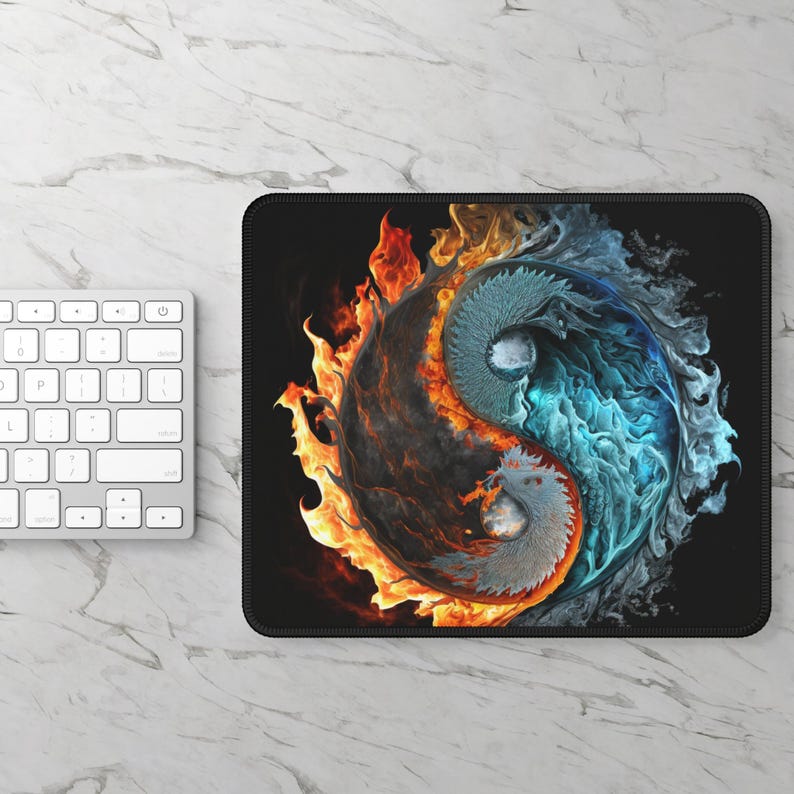 Yin Yang Gaming Mouse Pad, Cool Desk Accessories, Office Decor, Gamer ...