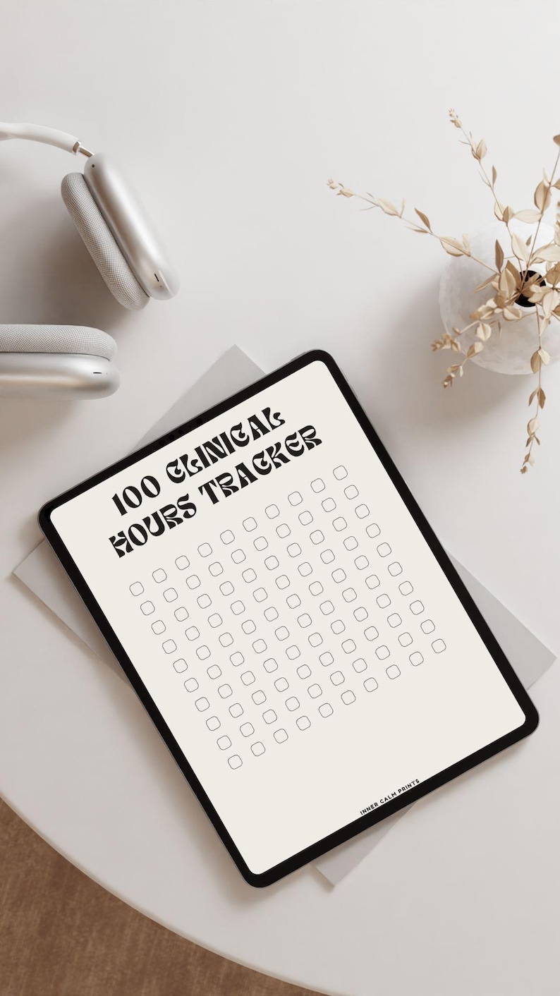 100 Clinical Hours Tracker, Therapist Client Log Sheet, Counselling ...