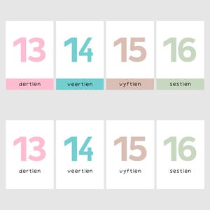 Afrikaans Number Flashcards 1-20: Printable Kids Learning Cards for ...