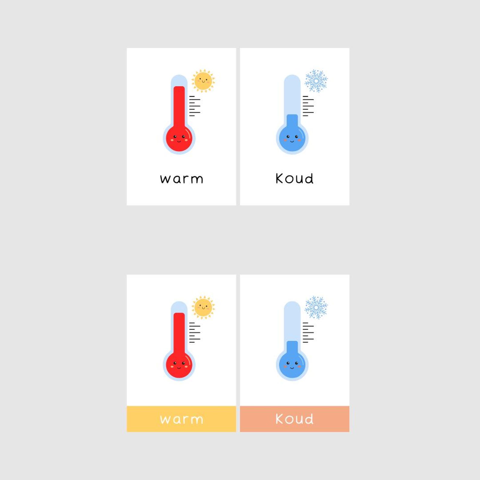Afrikaans Weather Flashcards: Printable Learning Cards for Toddlers ...