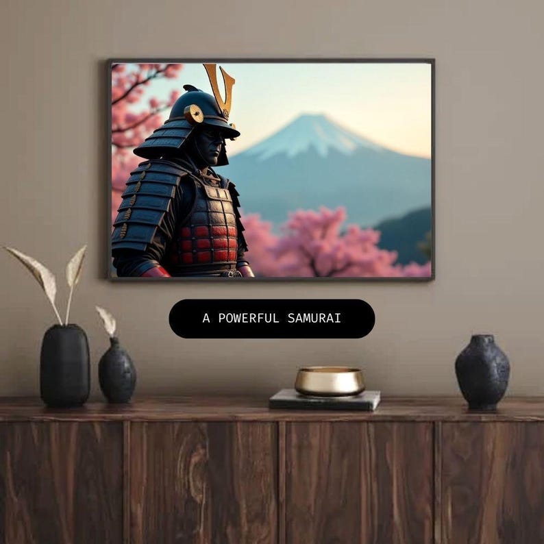Epic Black Samurai Wall Art | Ultra-realistic Japanese Warrior ...