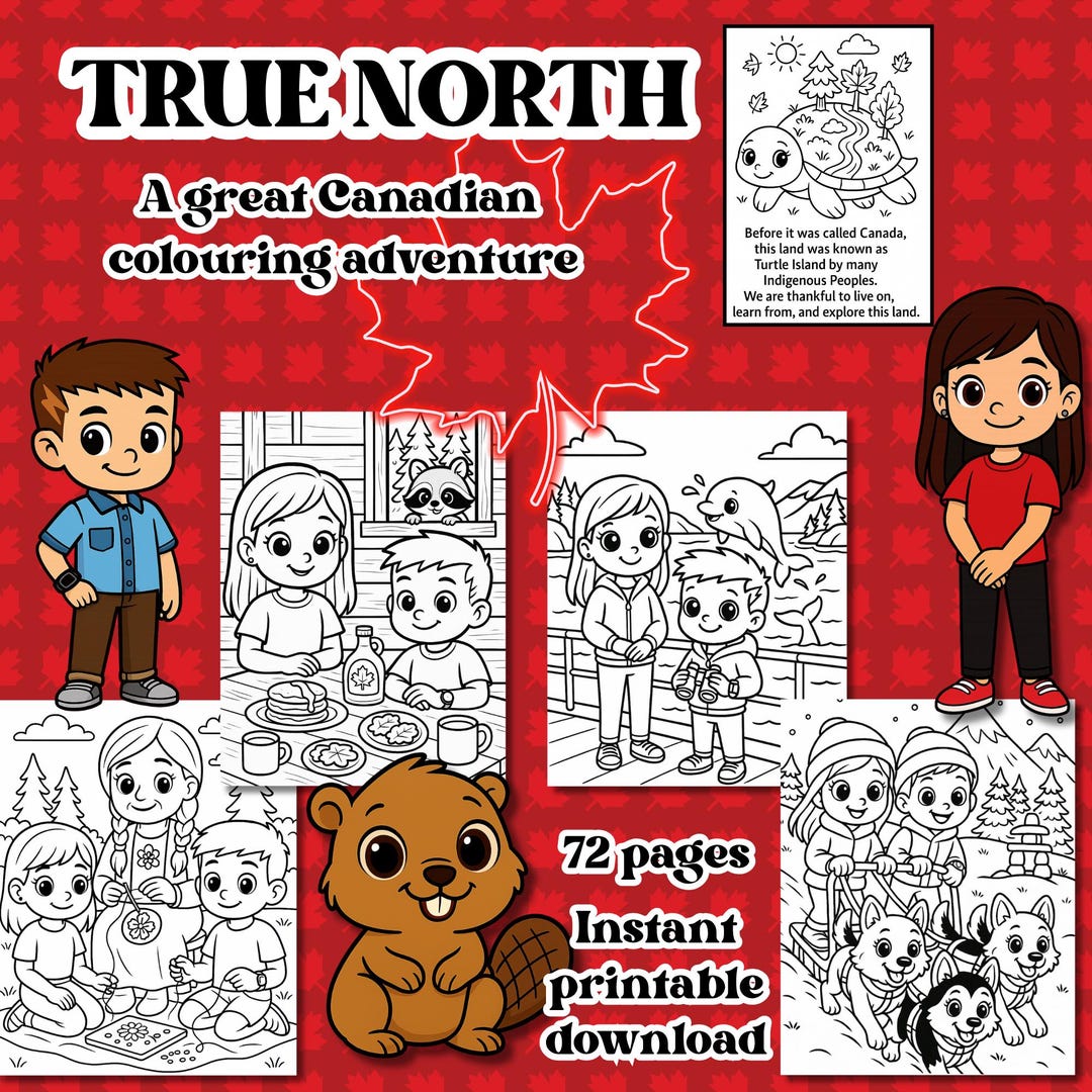 Canadian Colouring Book for Kids: Educational Travel Adventure (PDF ...