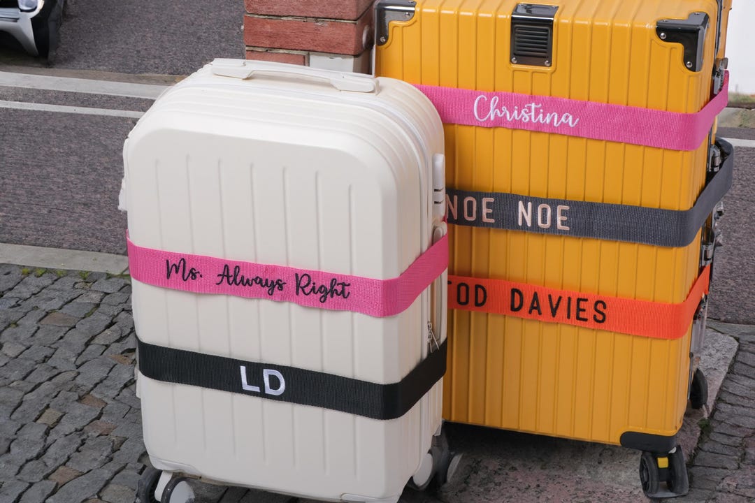 Personalized Luggage Strap – Custom-embroidered Name/travel ID ...