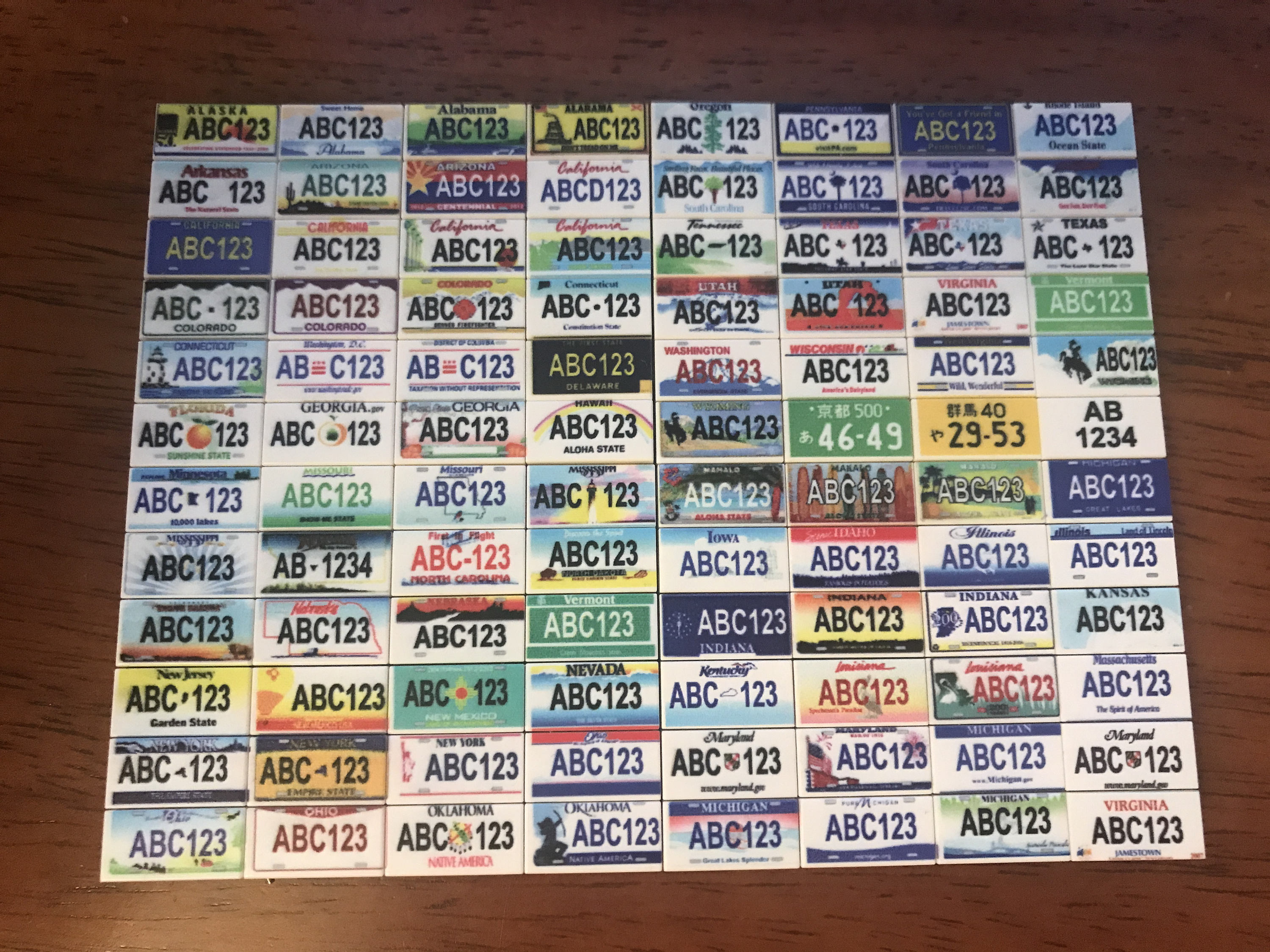 Customized Mini License Plate on Lego 1x2 Tile | Etsy