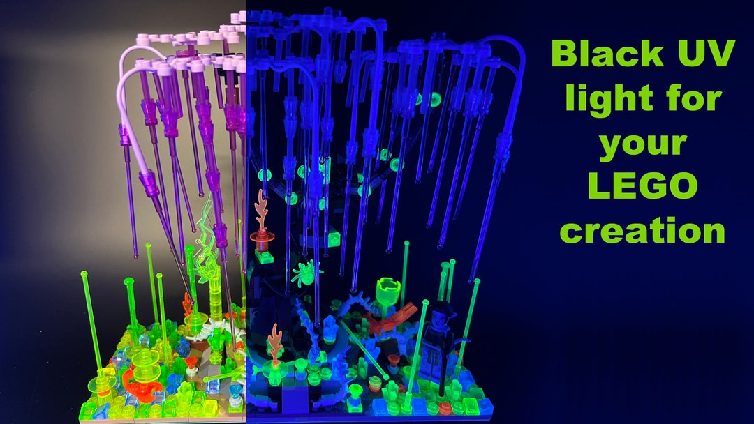 MOC 1x4 Led Black UV Lightup Bar for LEGO Creation. - Etsy