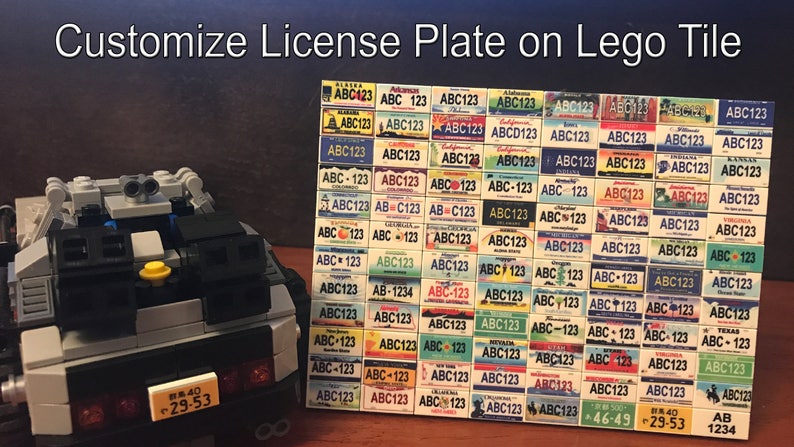 Customized Mini License Plate on Lego 1x2 Tile | Etsy