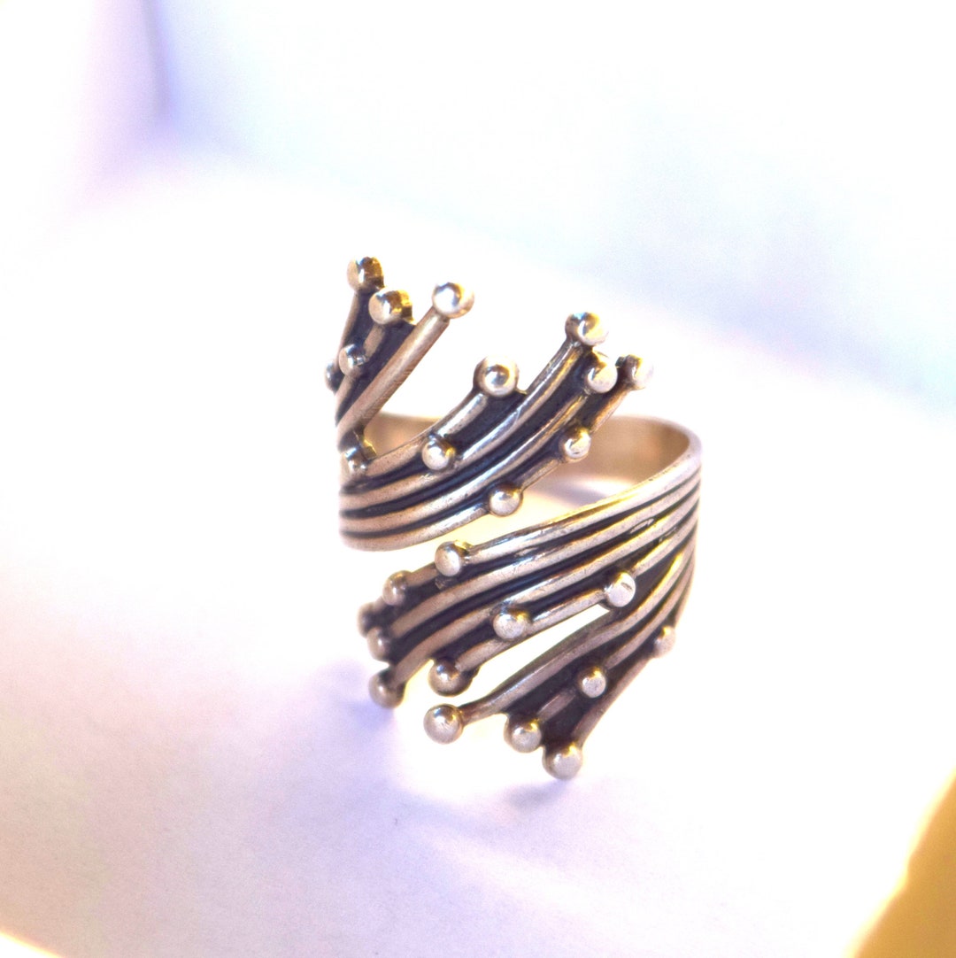 Vintage Ring Modernist Style Beau Sterling Statement Ring Fashion Ring ...