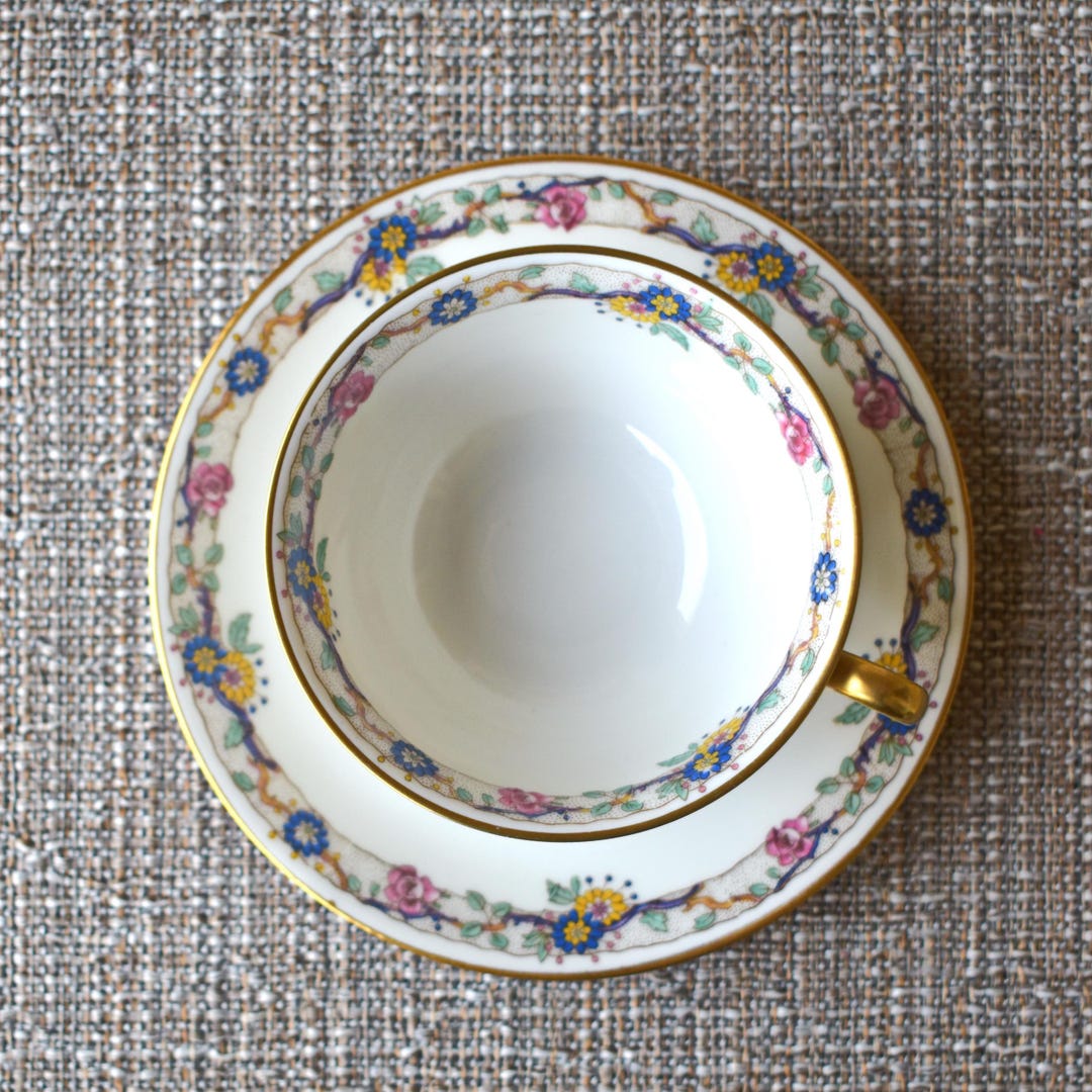 Vintage Teacup and Saucer Limoges France C Ahrenfeldt French Drinkware ...