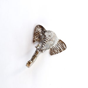 Wall Hook Elephant Head Metal Wall Hanger Vintage Key Hook Key Holder ...