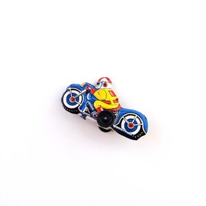 Vintage Litho Toy Race Motorcycle and Rider Japan Japanese Friction Tin ...