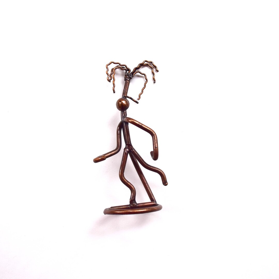 Running Man Metal Figurine Pen Holder Vintage Metal Art Stick Man Under ...