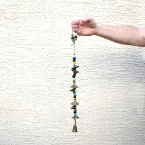 Vintage Boho Ceiling Hanging Cymbals Chimes Vertical Garland Home Patio ...