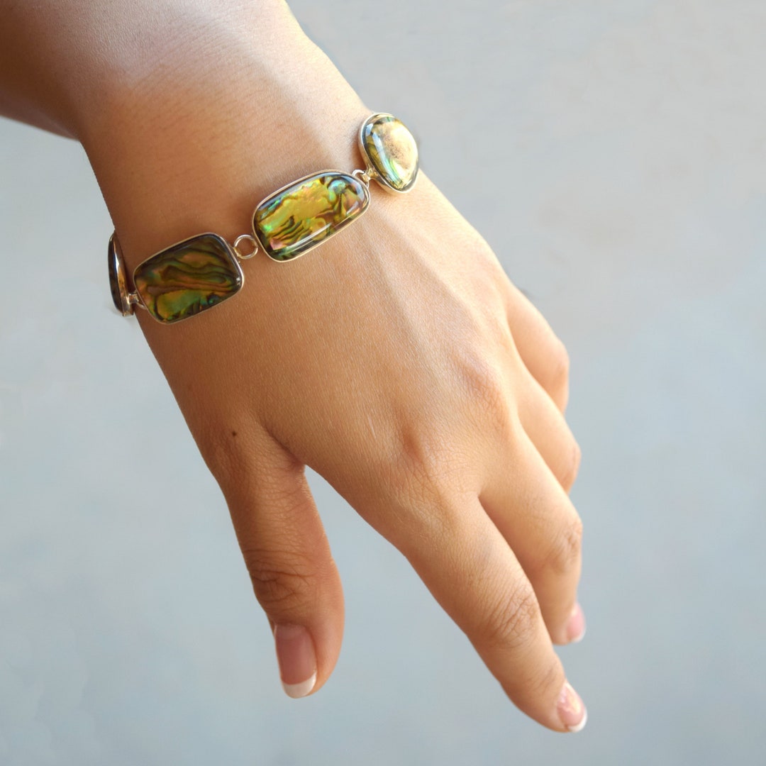 Vintage Shell Bracelet Abalone Sterling Silver LUC 925 Lucas Lameth ...