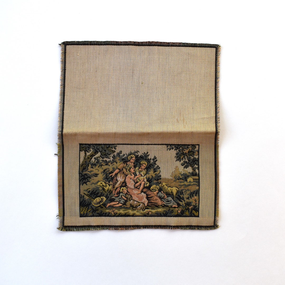 Vintage French Gobelin Unframed Unfinished Tapestry Romantic - Etsy