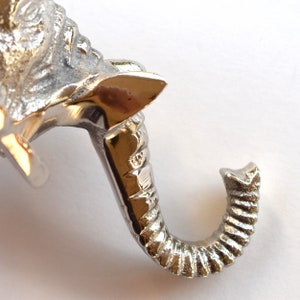 Wall Hook Elephant Head Metal Wall Hanger Vintage Key Hook Key Holder ...