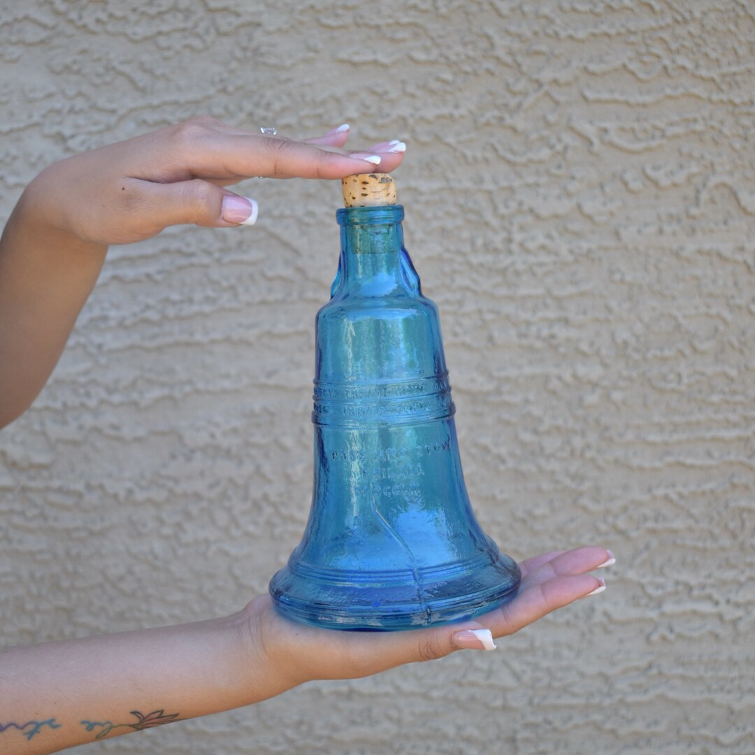 Liberty Bell Blue Bottle Wheaton NJ USA Vintage Bottle Collectible Blue ...