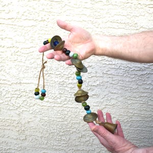 Vintage Boho Ceiling Hanging Cymbals Chimes Vertical Garland Home Patio ...