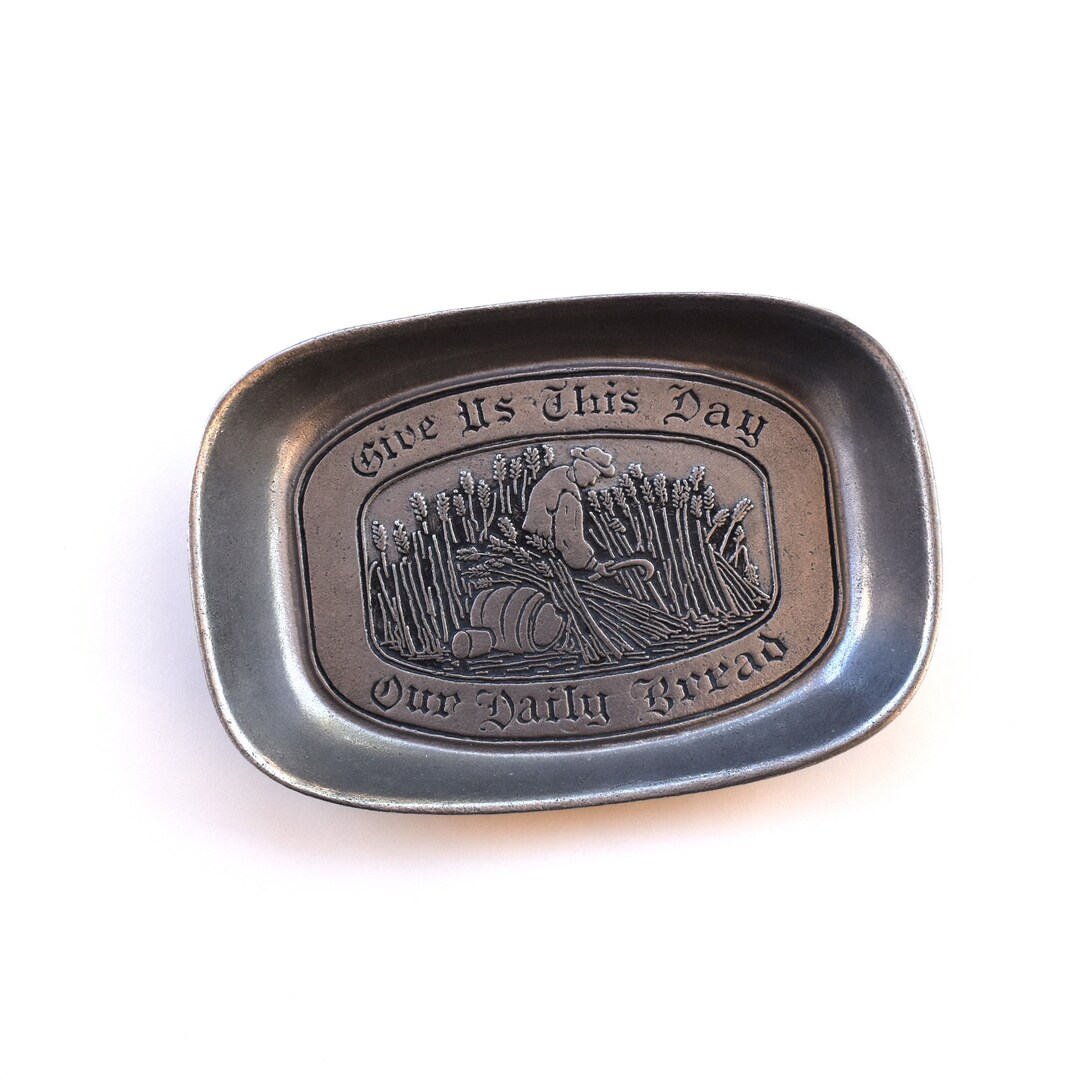 Wilton Armetale Bread Serving Tray Give Us This Day Our Daily Bread RWP ...