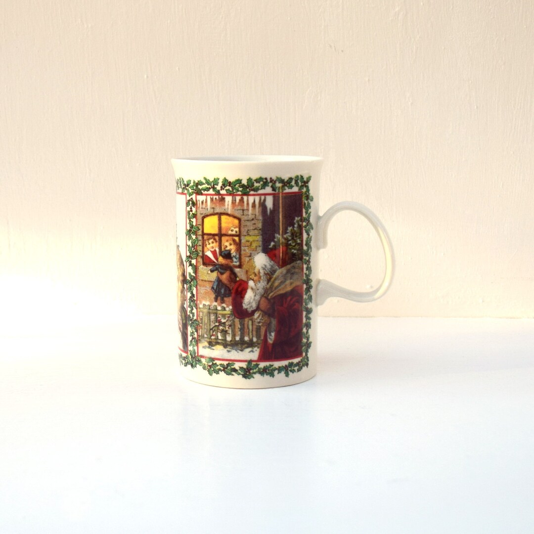 Dunoon Mug Victorian Christmas Santa Mug Vintage English Stoneware ...