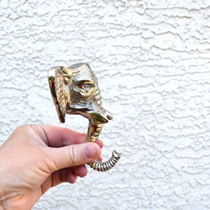 Wall Hook Elephant Head Metal Wall Hanger Vintage Key Hook Key Holder ...