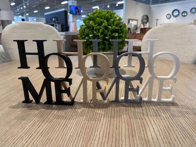3D Printed HOME Sign – Minimalist Shelf Decor, Housewarming Gift - Etsy