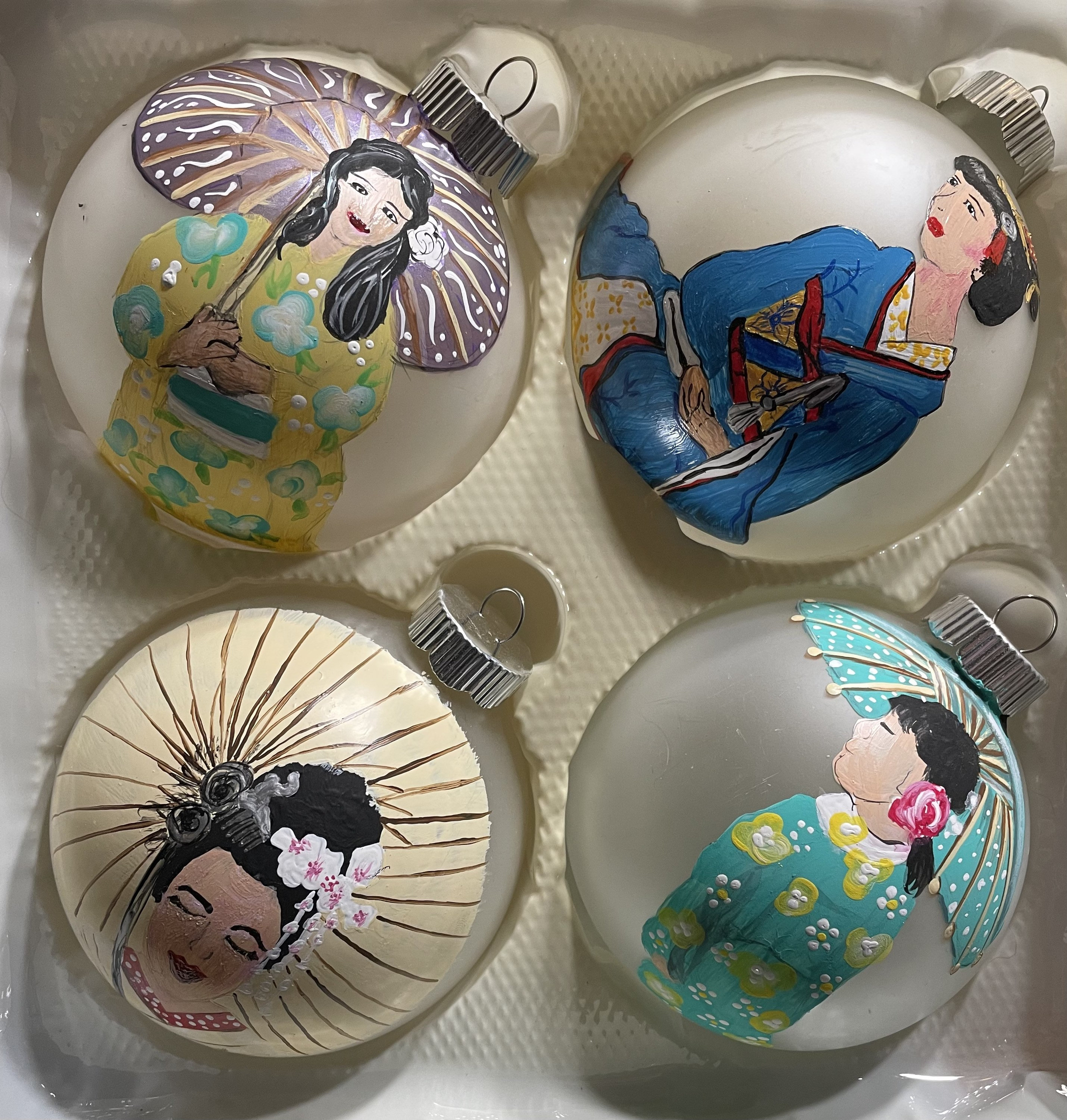 Geisha Christmas Ornaments - Etsy