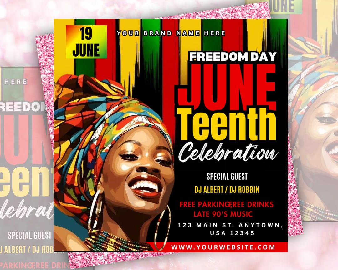 Juneteenth Party Invitation, Juneteenth Flyer, Juneteenth Season, Party ...
