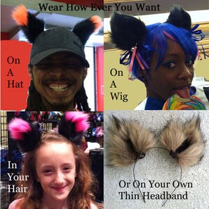 Cat Ears Flame Cosplay / Cat Ear Clips / Yellow Red Orange / Cat Ear ...