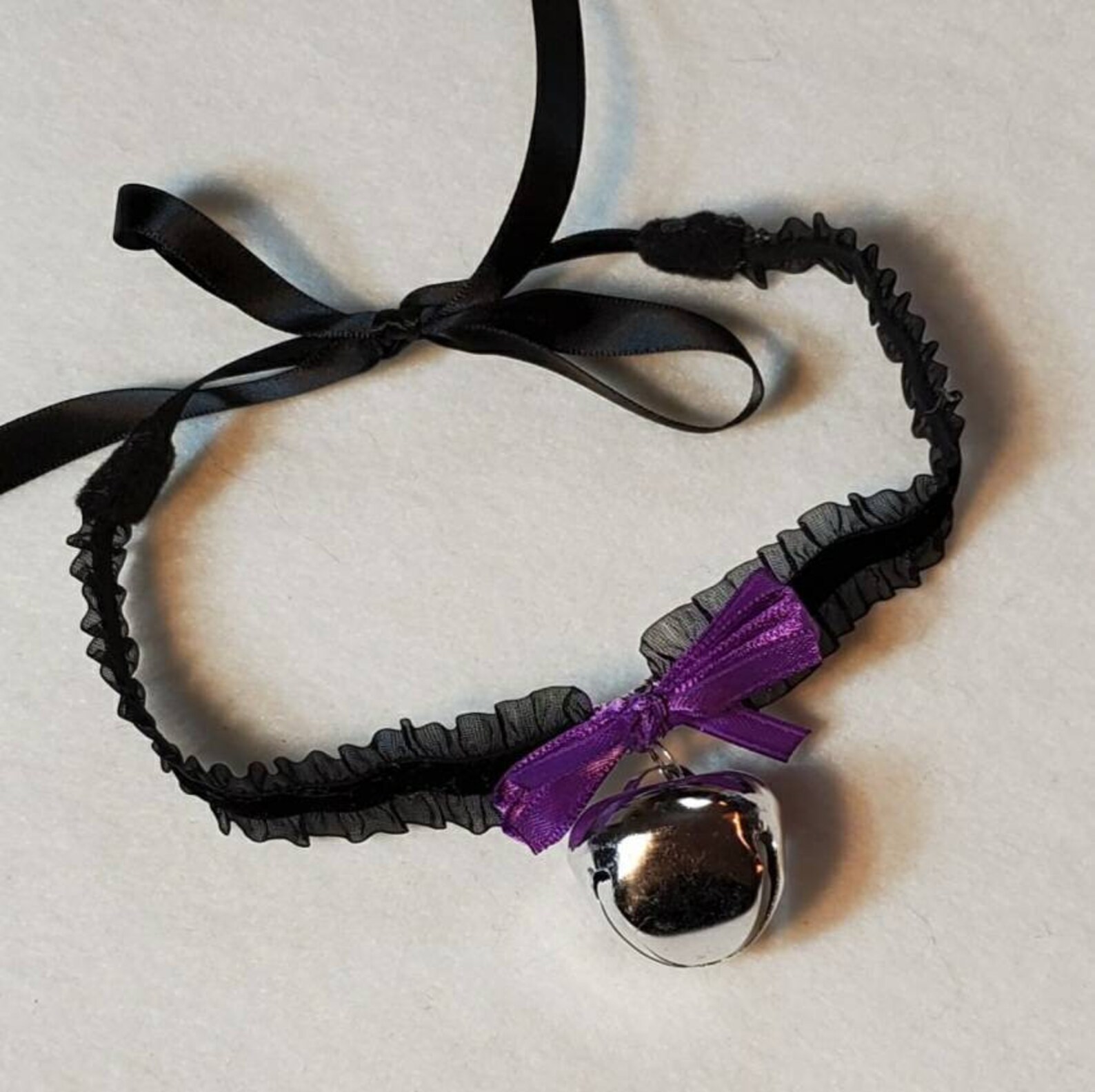 Black Velvet Kitty Collar Kitten Bell Choker Kawaii - Etsy