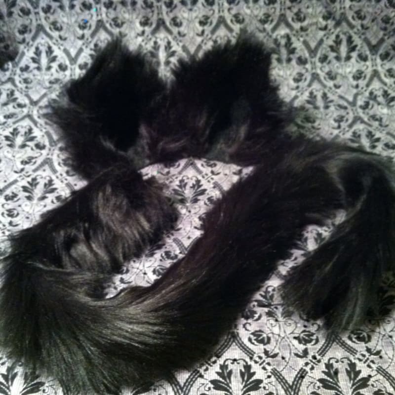 Furry Black Wolf Tail - Etsy