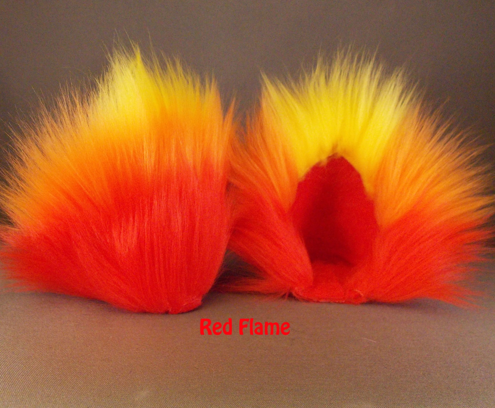 Cat Ears Flame Cosplay / Cat Ear Clips / Yellow Red Orange / | Etsy