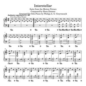Interstellar Sheet Music Piano - Etsy