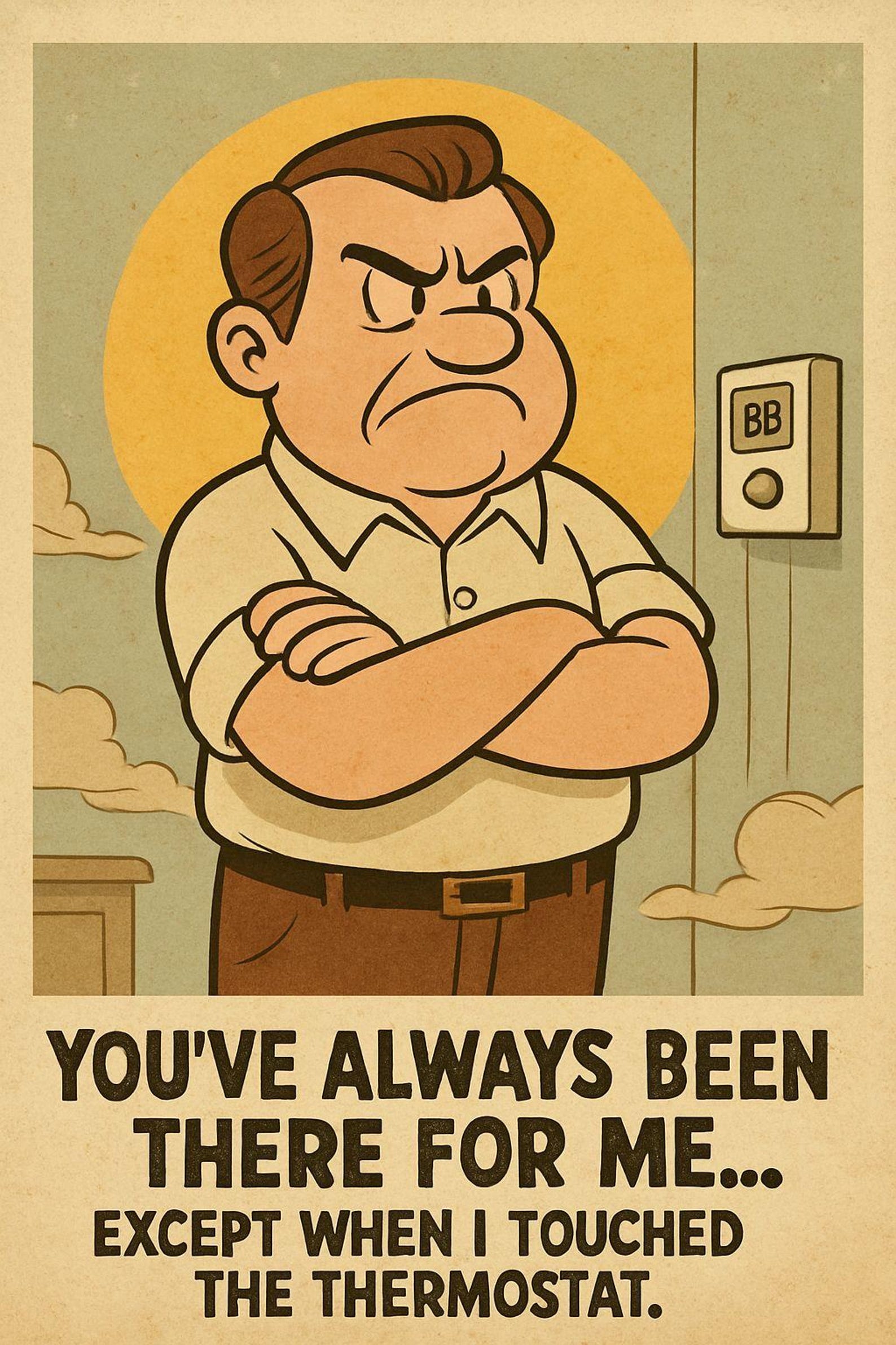 Funny Dad Joke Matte Vertical Poster Digital Download Humorous Cartoon ...