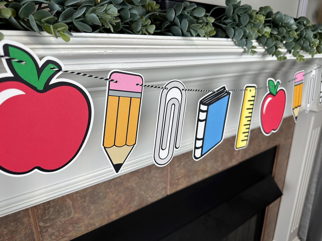 School Supply Banner, Classroom Decor - Etsy