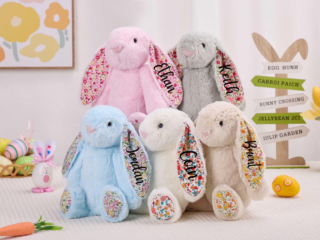 Personalized Plush Bunny Rabbit,custom Monogrammed Bunny Rabbit ...
