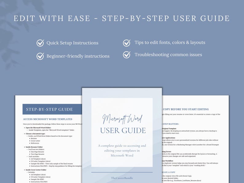 Two-column Resume Template for Microsoft Word | Professional, Modern ...