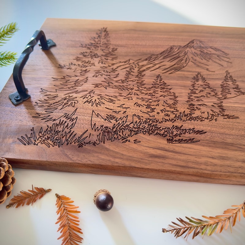 Mountain Scene on Tray - Etsy