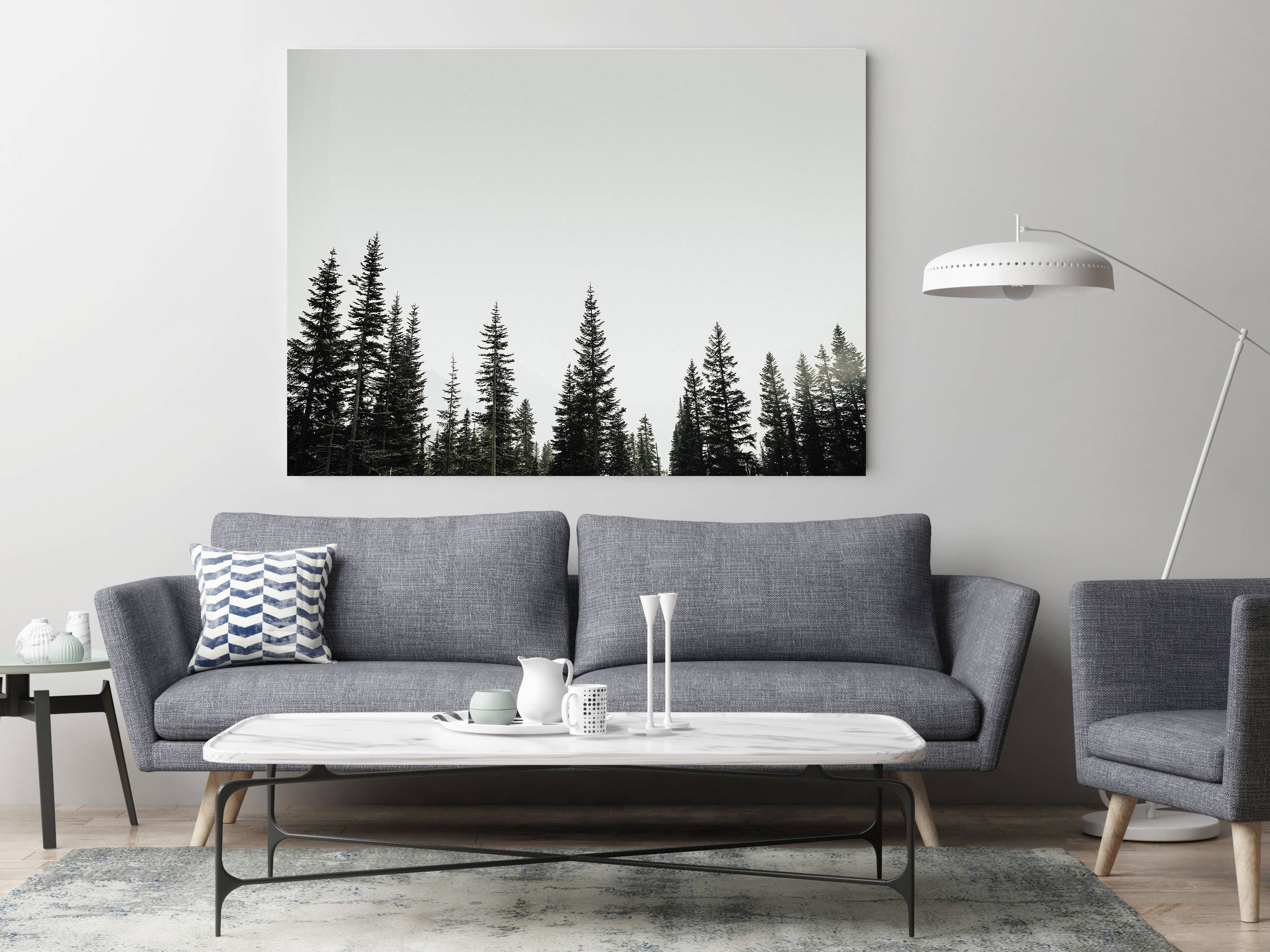 Tree Line in Pacific Northwest – Nature Print, Scenic Landscape Art ...