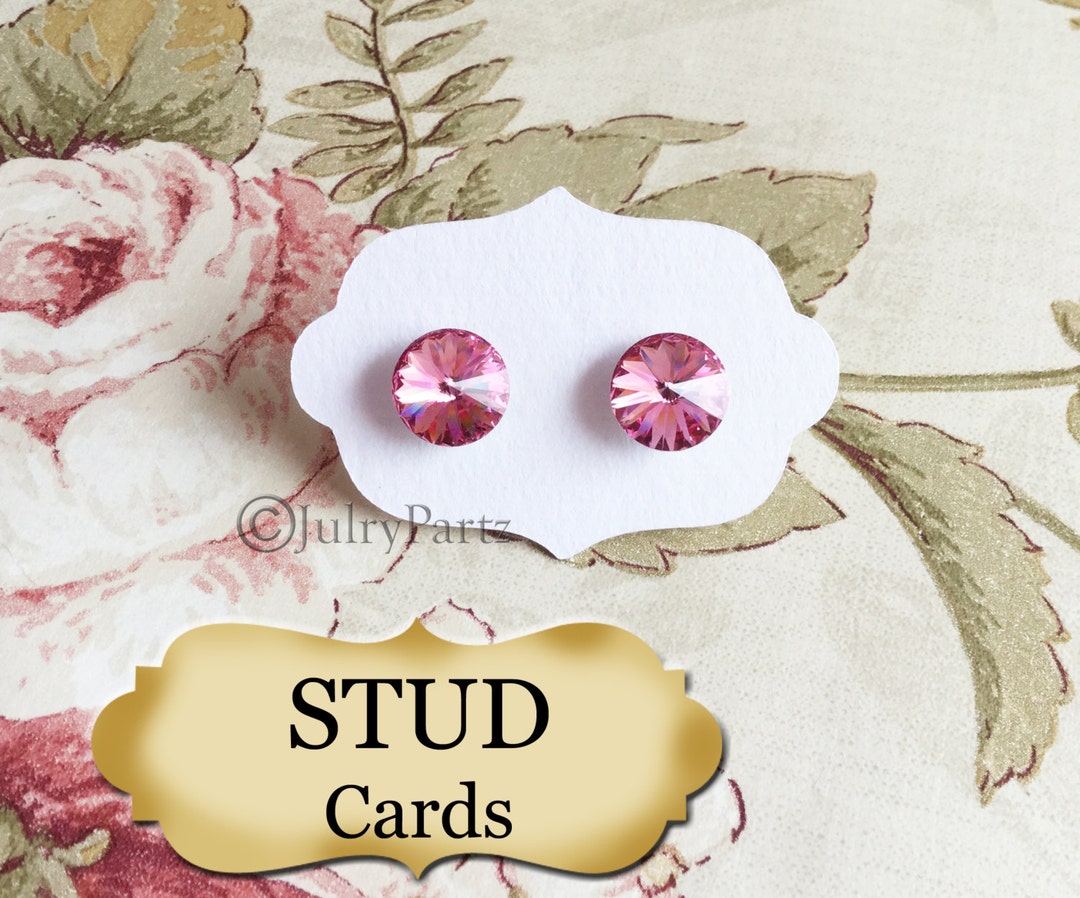 STUD #1• EARRING Cards• Jewelry Cards• Earring Display• Post Earring ...