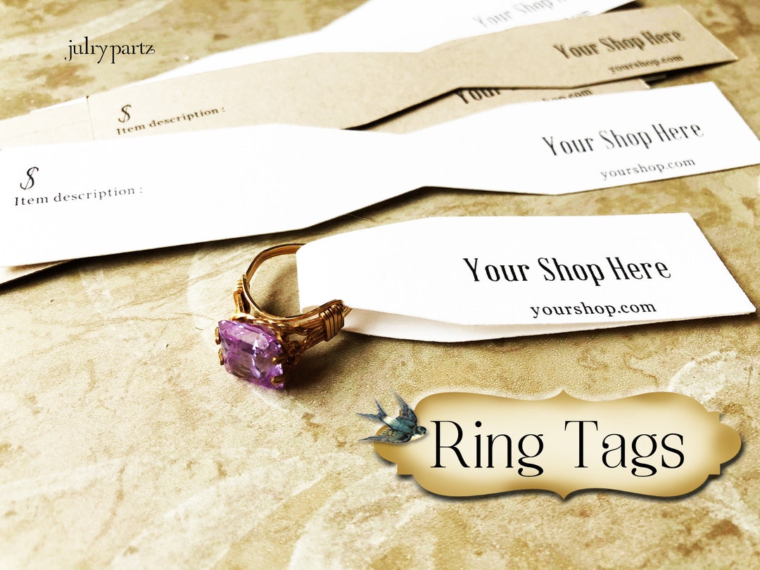 32 •1 X 6" RING TAGS •key Chain Hang Tags •ring Cards •ring Display ...