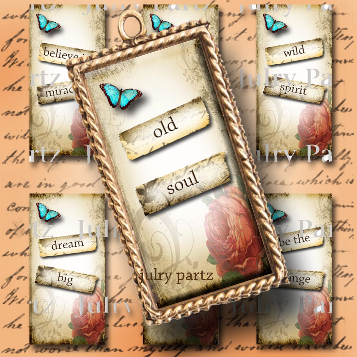 ENGLISH GARDEN 1x2 Images, Printable Digital Images, Cards - Etsy