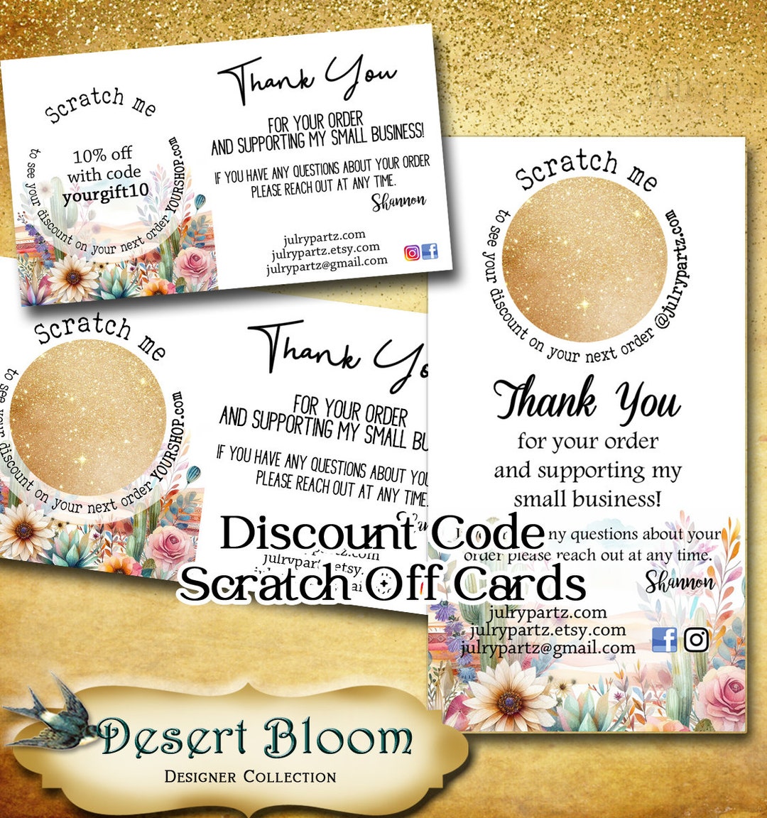 DESERT MOON #1 Scratch off • Business Cards • Coupon Cards • Custom ...