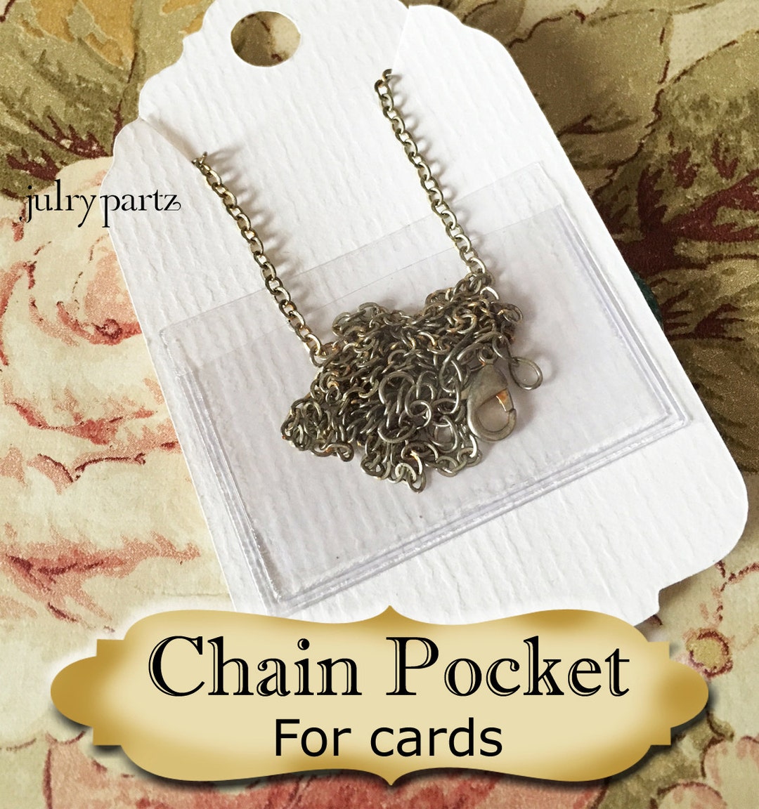 24 CHAIN POCKETS for Jewelry Cards•chain Holders•necklace Chain Holder ...