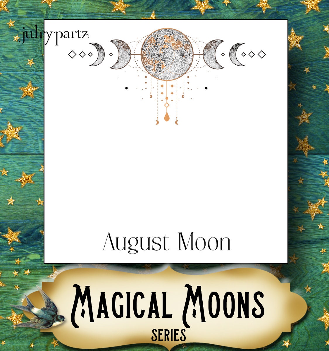 AUGUST MOONMagical Moon CollectionCustom TagsLabelsEarring | Etsy