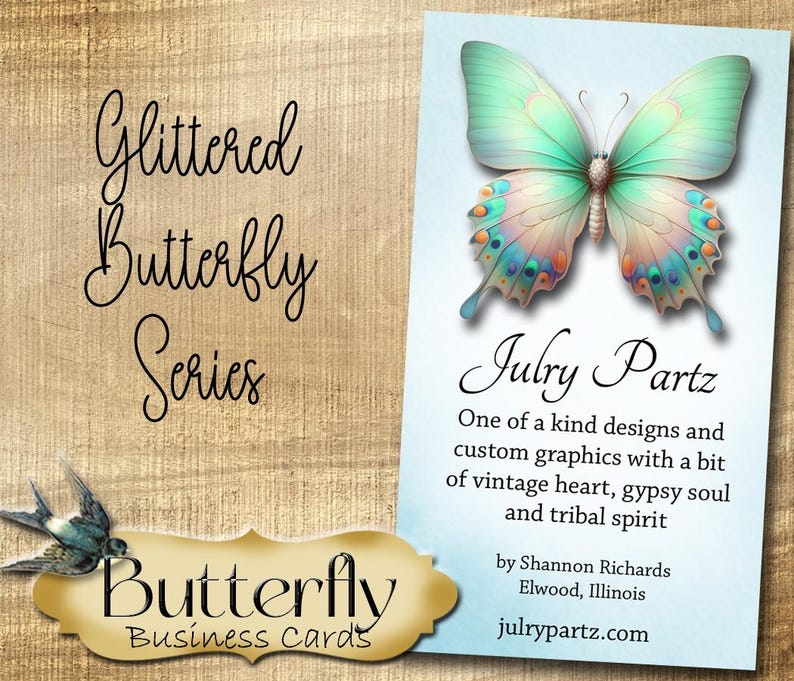 BUTTERFLY #6 Style Business Cards • Designer Card Collection • Custom ...