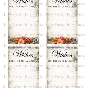 SET of Wedding Wish Sign and Tags Wish Tree Cards Printable - Etsy